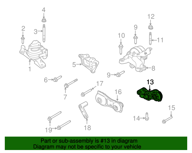 2010-2019 Ford Engine Support Rod AA5Z-6068-B | OEM Parts Online