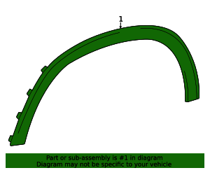 167-885-07-00 - Wheel Opening Molding 2020-2023 Mercedes-Benz GLS 450 ...