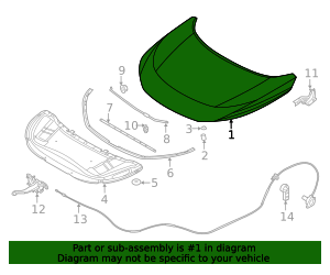 2021-2023 Nissan Rogue Hood Panel 65100-6RR0A | OEM Parts Online