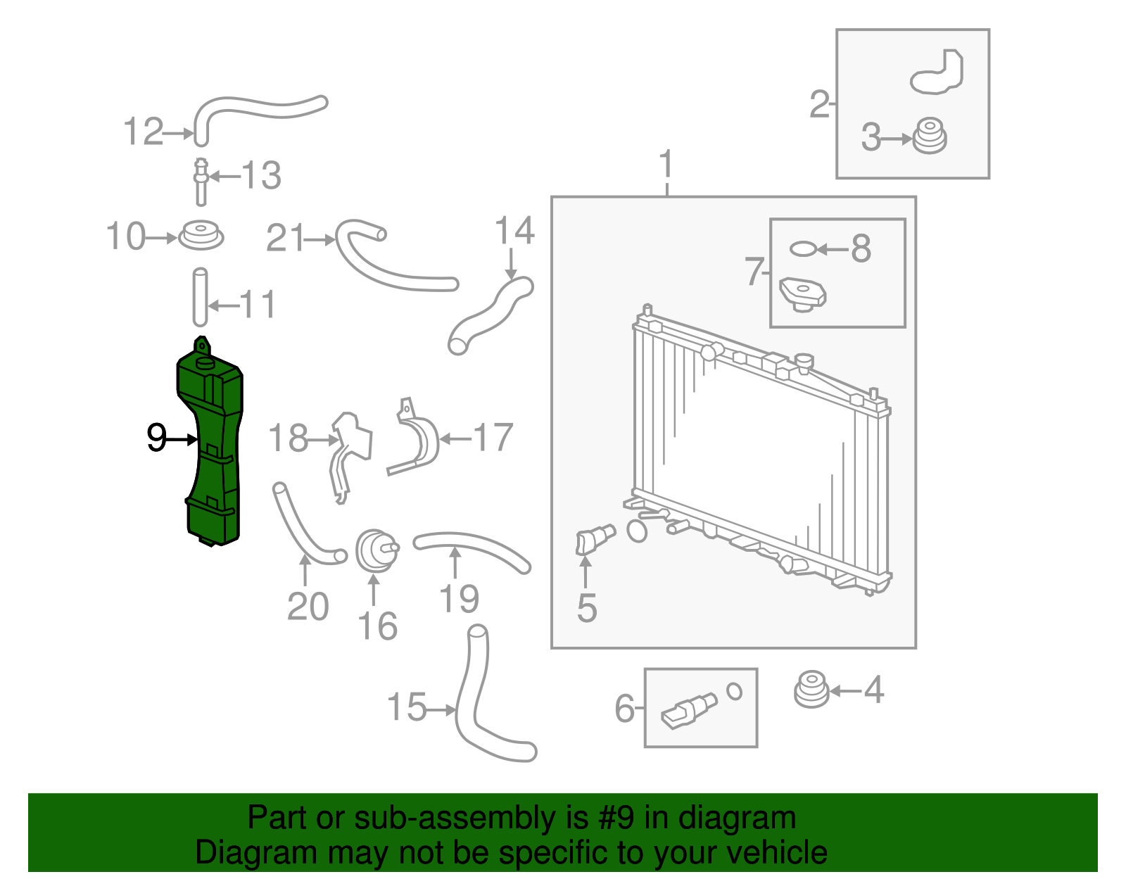 19101-RB0-000 - Expansion Tank 2009-2016 Honda | Honda Parts Online