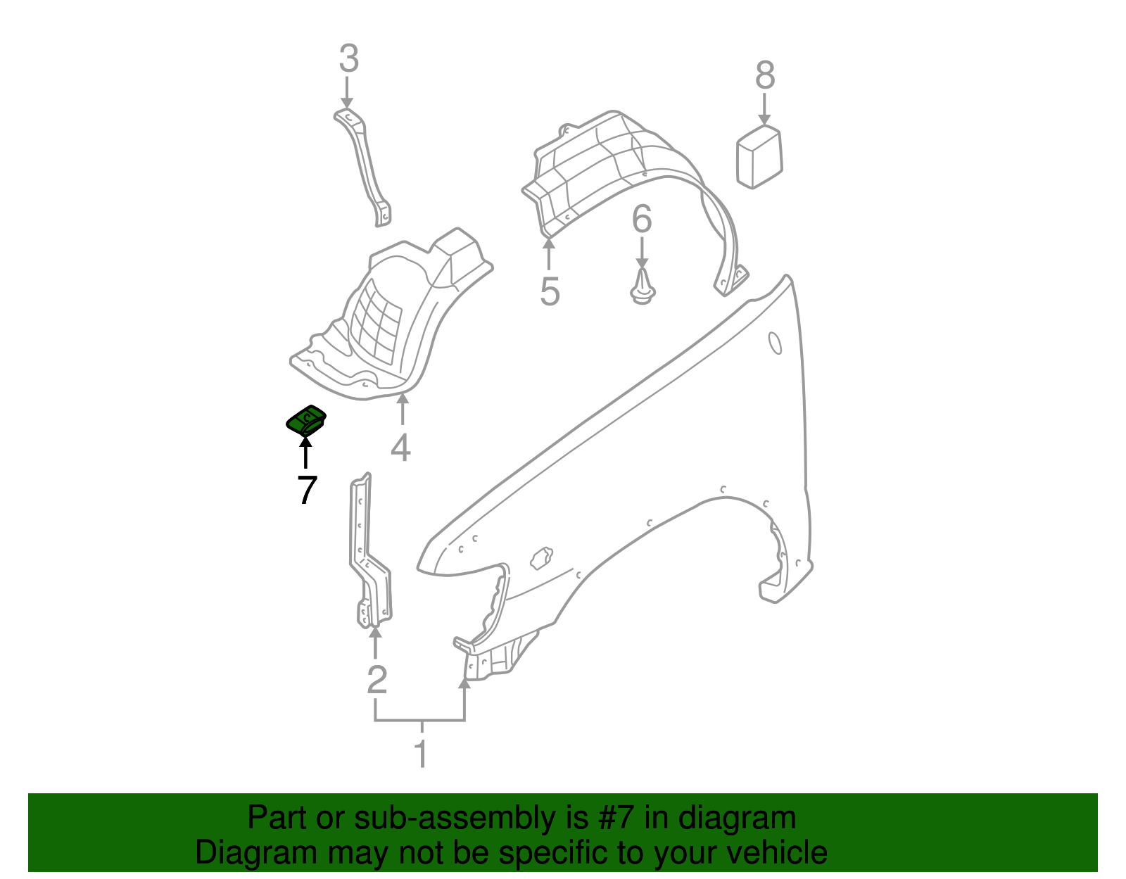1997-2004 Nissan Pathfinder Fender Liner Nut 08963-10510 | Kline Nissan