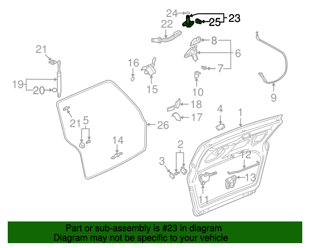 2002-2011 Audi Lock Cylinder 107-827-573-BD | Audi USA Parts