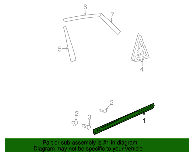 2001-2006 Hyundai Elantra Side Molding 87721-2D200-CA | OEM Parts Online