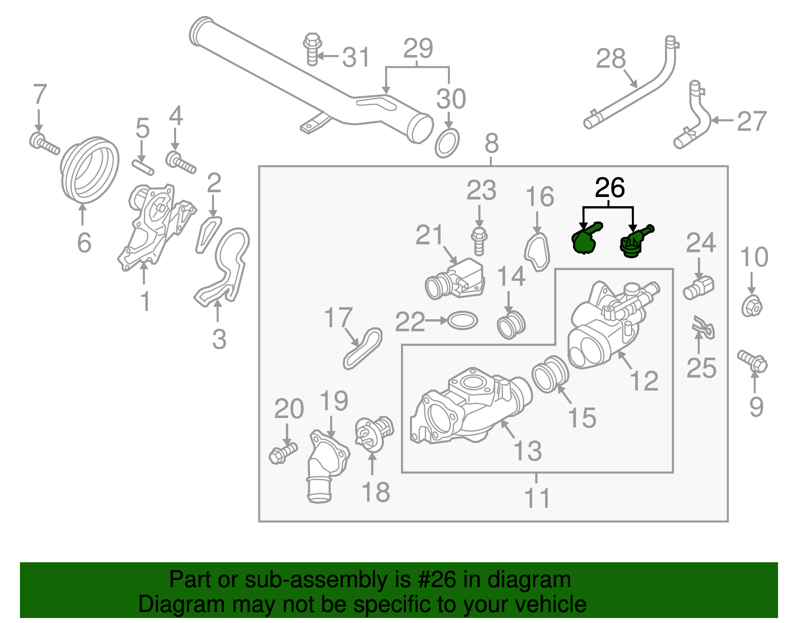 25672-3C200 - By-Pass Hose Connector - 2011-2018 Kia | World Kia Parts
