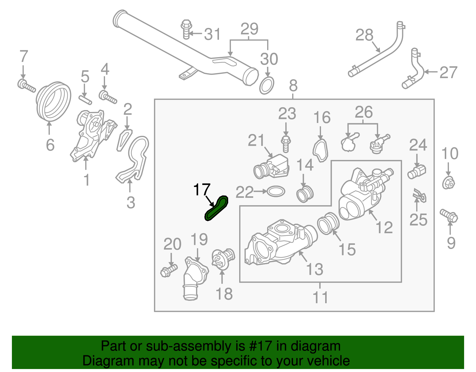 25651-3CAA0 - Housing Gasket 2011-2018 Kia | Kia.Parts