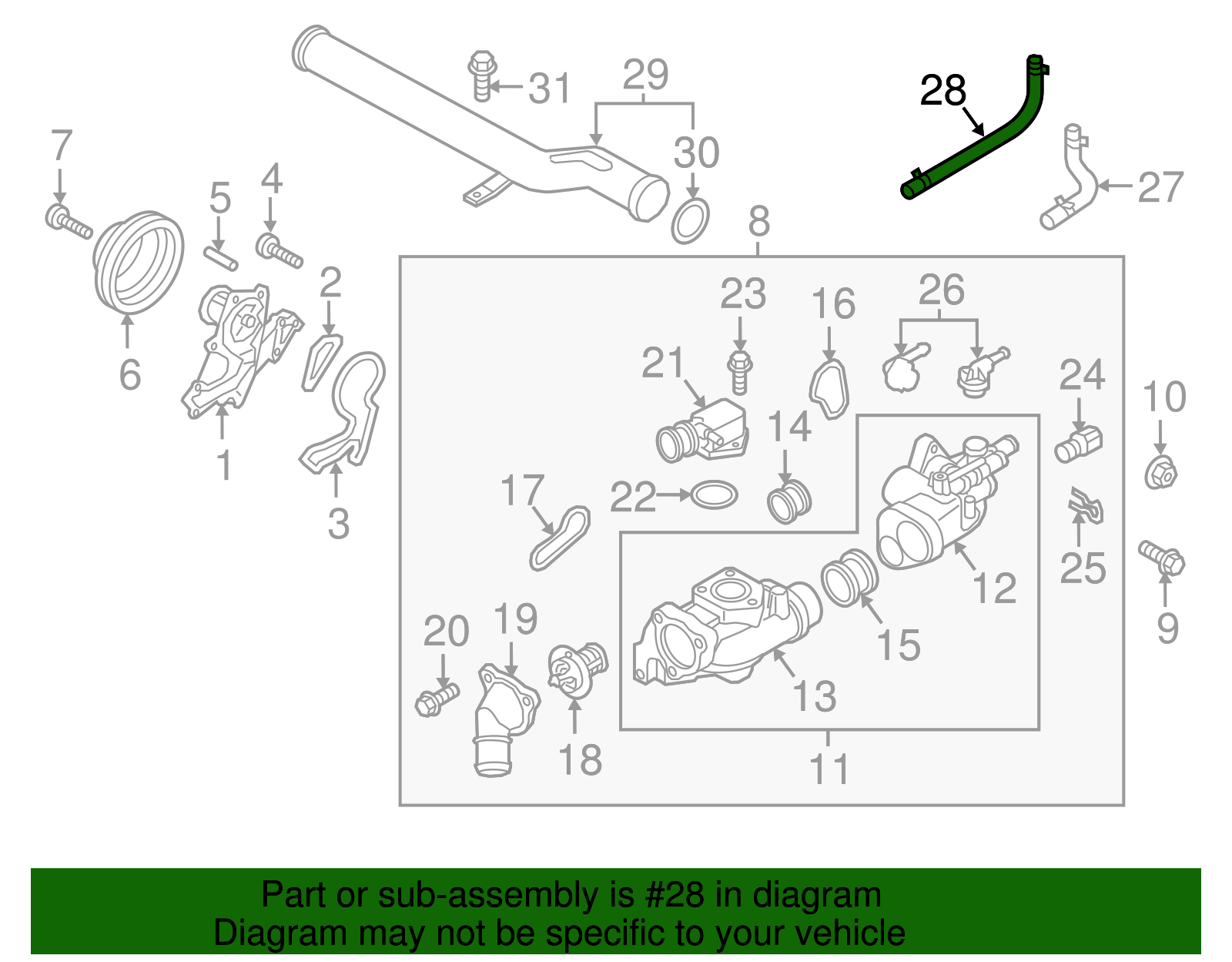 2015-2021 Kia Sedona HVAC Heater Hose 97321-A9010 | KIA Parts Zone