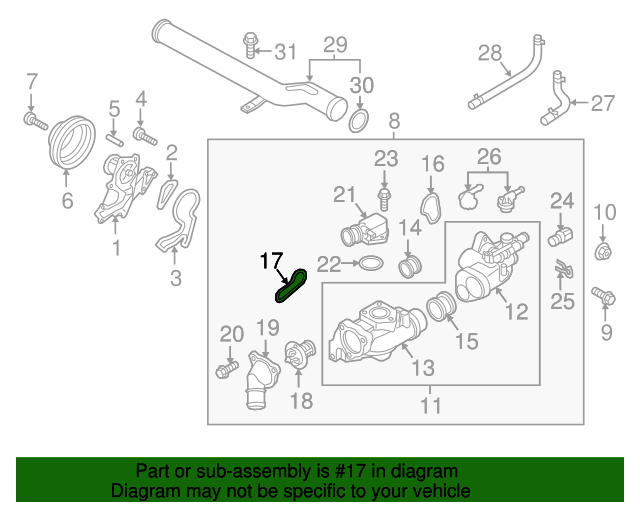 25651 3CAA0 - Housing Gasket 2011-2018 Kia | Kia Cheap Parts