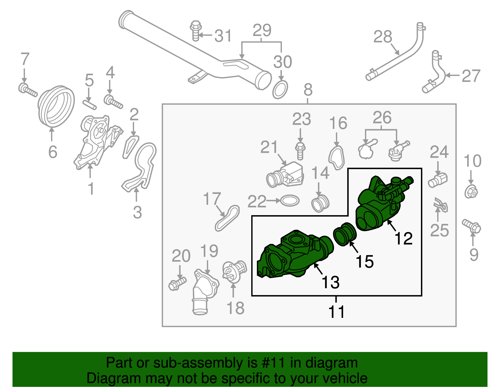 25631-3CAA0 - Water Inlet 2011-2018 Kia | Kia.Parts Store
