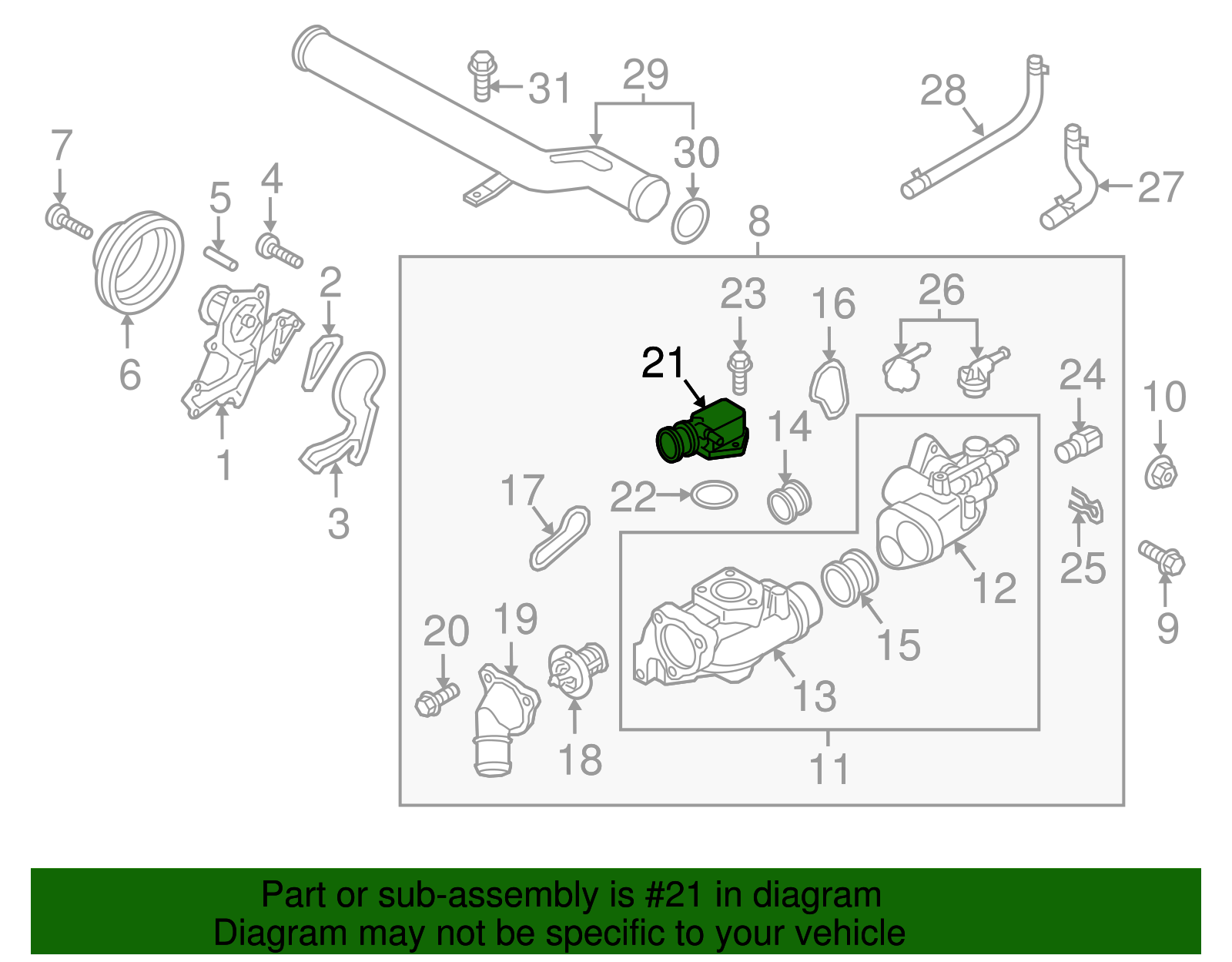 25632-3CAA0 - Water Outlet 2011-2018 Kia | Kia.Parts Store