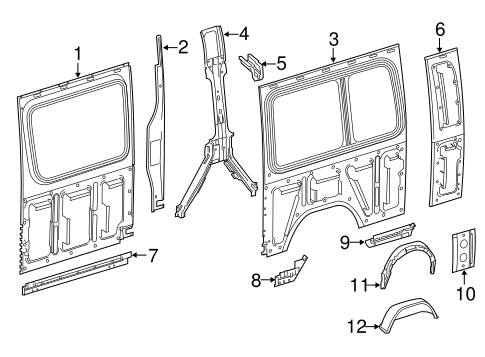 Inner Structure & Rails for 2017 Mercedes-Benz Sprinter 3500 | Mercedes ...
