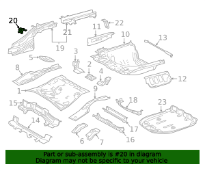 2019-2021 Lexus Rear Rail Gusset 57466-06010 | OEM Parts Online