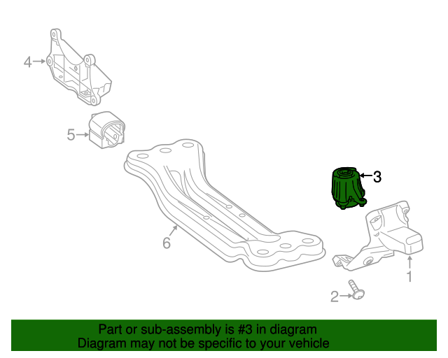 205-240-46-00 - Engine Support 2016-2023 Mercedes-Benz ...