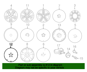 207-401-11-02-7X07 - Wheel Alloy (18 Inch) 5-Twin Spoke - Front 2010 ...