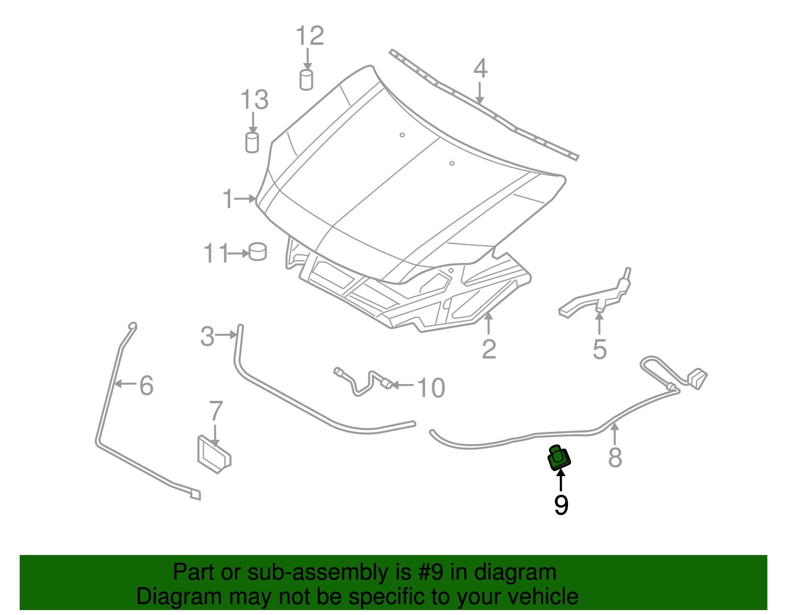 2006-2012 Ford Washer Hose Clip 3M8Z-14A163-A | QuirkParts