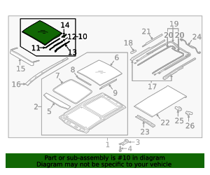81611-C5000 - Sunroof Glass 2016-2019 Kia Sorento | Kia.Parts Store