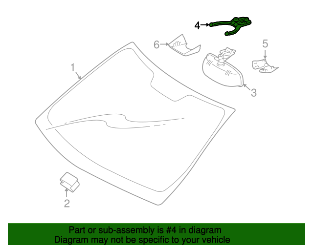 2006-2011 Mercedes-Benz Interior Rear View Mirror Mounting Base 219-810 ...