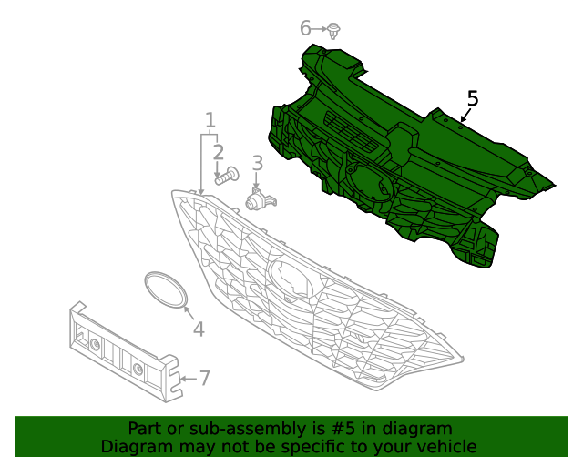 Genuine OEM Grille Cover Part# 86390-L0400 Fits 2020-2022 Hyundai ...
