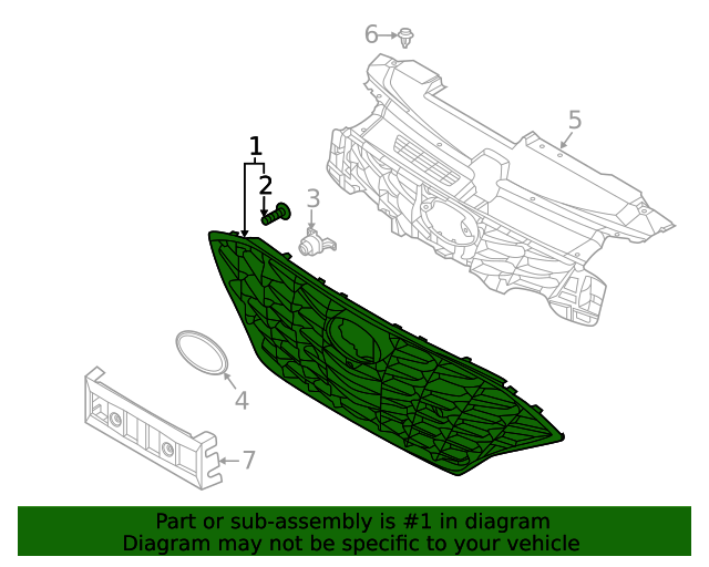 86350-L0700 - Grille Assembly - 2020-2022 Hyundai Sonata | OEM Parts Quick