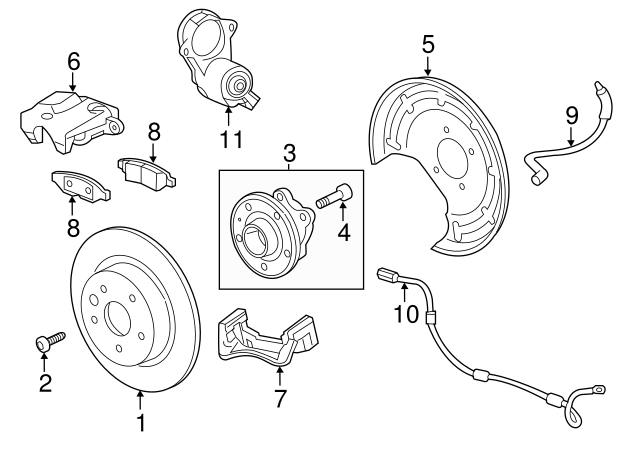 13544735 - Rear Parking Brake Actuator Kit 2016-2024 GM ...