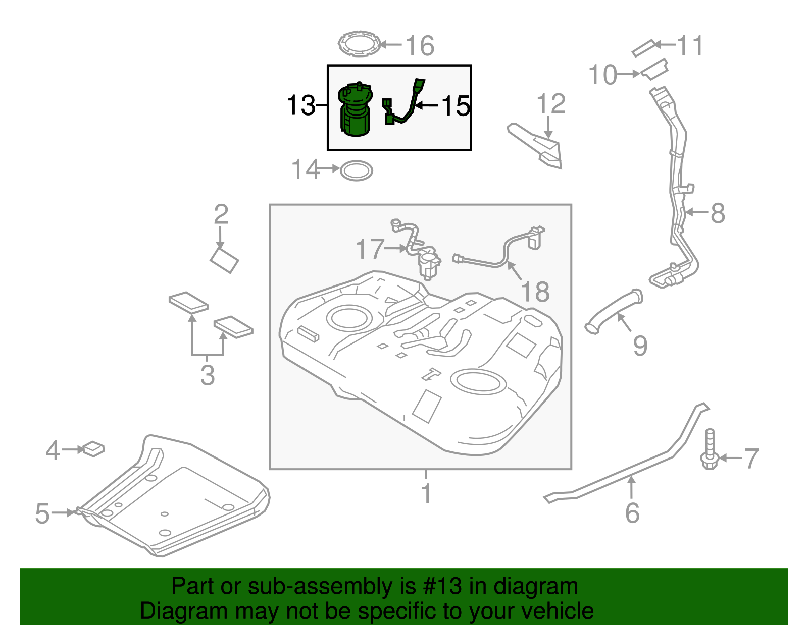 PFS-1041 - Motorcraft™ Electric Fuel Pump 2013-2016 Lincoln MKS | Big 3 Auto Parts