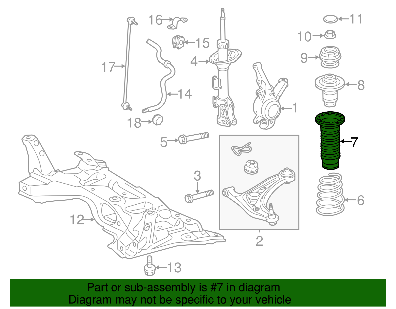 Genuine Toyota Upper Spring Insulator part# 48157-52040 for 2014-2016 ...