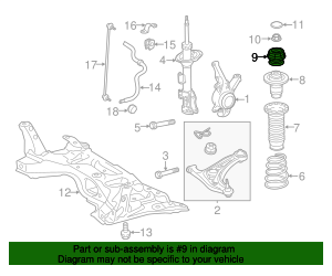 2007-2019 Toyota Suspension Strut Mount 48609-52100 | Elmhurst Toyota Parts