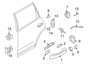 955-532-015-05 - Door Latch Assembly 2003-2010 Porsche Cayenne ...