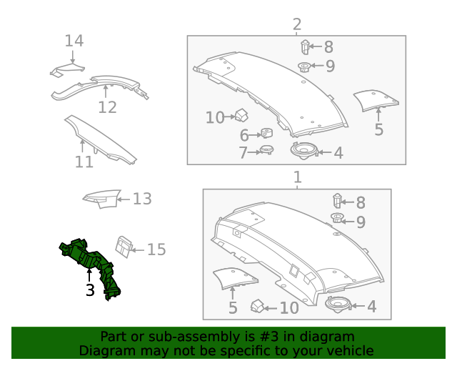 223-694-00-00 - Package Tray Support 2021-2023 Mercedes-Benz | Mercedes ...