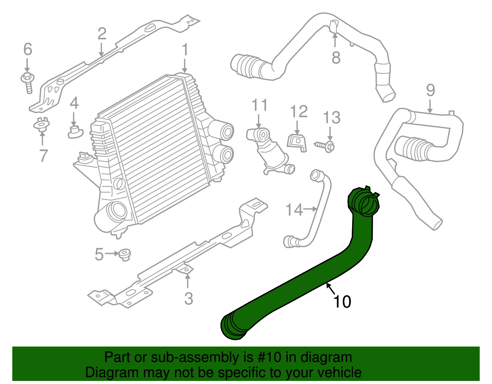 2011-2017 Ford | Air Outlet Duct | BL3Z-6F073-A | Walls' Ford Parts