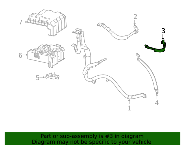 2023 Chevrolet Silverado 1500 Ground Cable 85110481 GM | GMPartsDirect.com