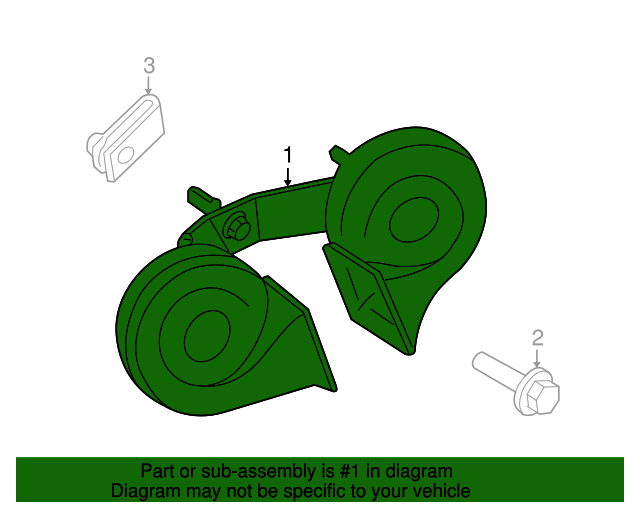 2005-2019 Ford Horn DA5Z-13832-B | OEM Parts Online