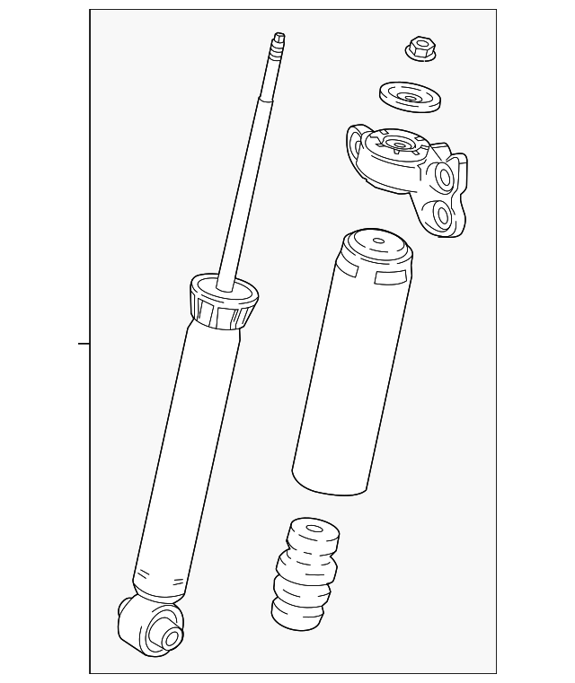 2017-2019 Buick LaCrosse Rear Shock Absorber with Upper Mount, Bumper ...