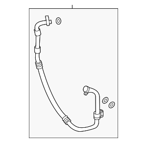 Genuine A/C Refrigerant Suction Hose for 2020-2022 Land Rover Discovery ...