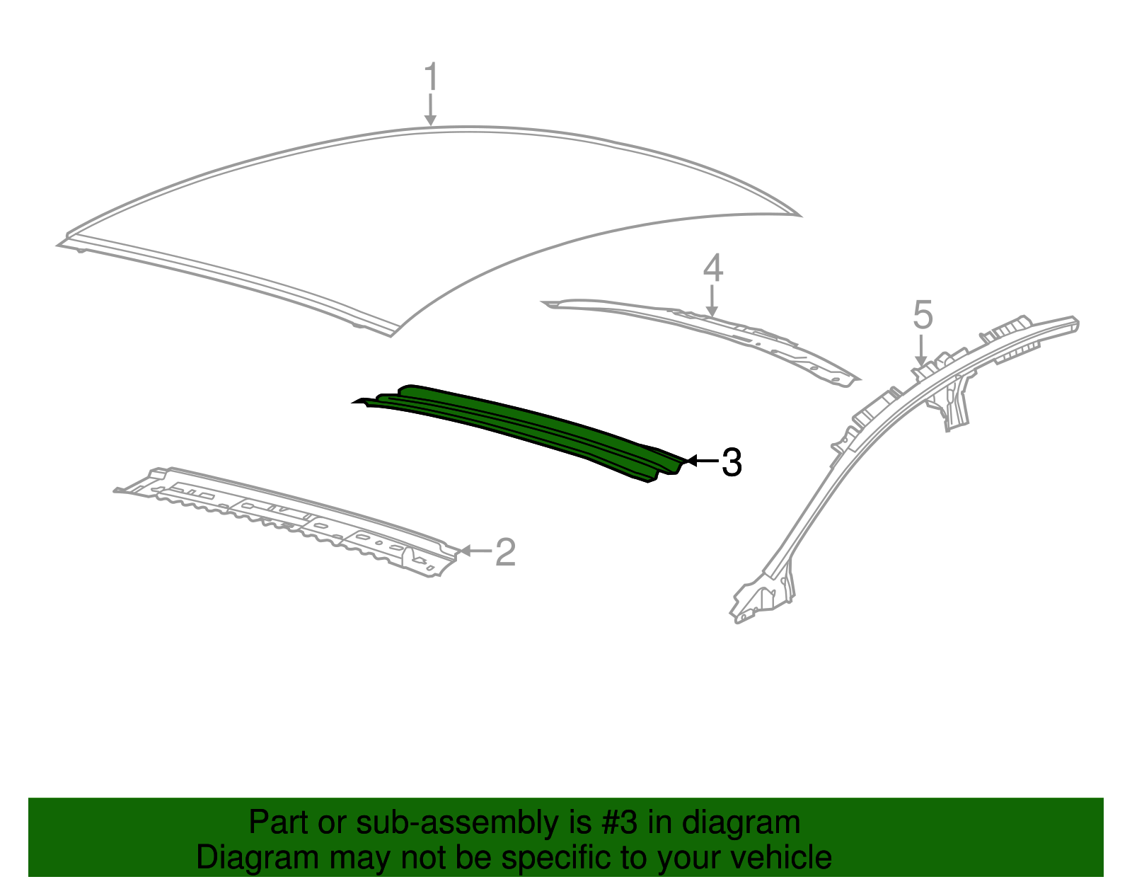 2013-2020 Ford Roof Bow DS7Z-5451272-A | Ford OEM Parts Outlet