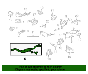 2010-2011 Mercedes-Benz ML 350 Exhaust Crossover Pipe 164-490-09-56 ...