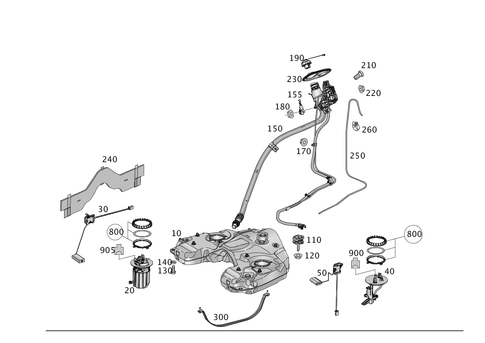 Fuel Tank with Detachable Parts for 2014 Mercedes-Benz ML 350 ...
