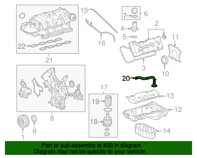 2007-2021 Toyota Oil Pick-Up 15104-0S010 | OEM Parts Online