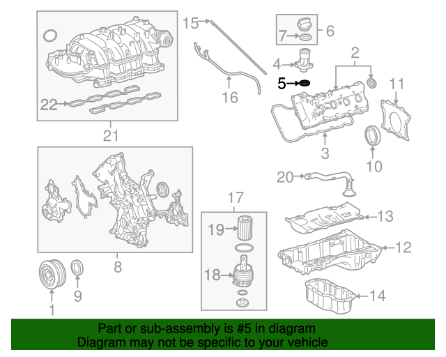 Toyota 2007-2023 Toyota Oil Filler Tube Gasket 12196-38010 | Toyota Parts