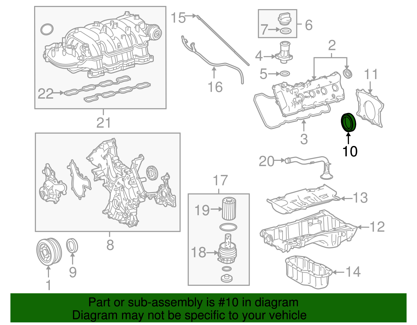 Genuine Toyota Engine Crankshaft Seal (Rear) part# 90311-A0002 for 1998 ...