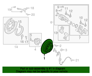 2011-2019 Hyundai Disc Brake Rotor Rear 58411-3S100 | OEM Parts Online