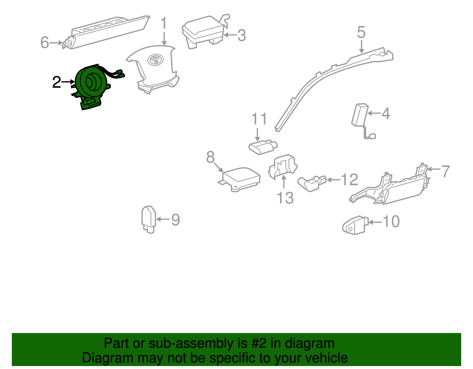 2004-2018 Toyota Clock Spring 84306-0E010 | OEM Parts Online