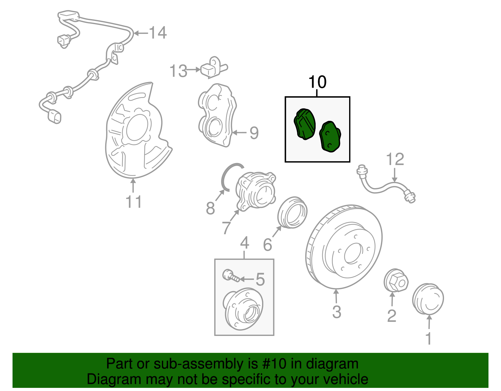 2020-2023 Lexus GX460 2020-2023 Lexus GX460 - Disc Brake Pad Set Front ...