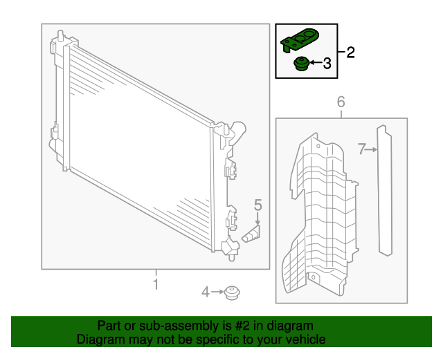 2014-2018 Kia Radiator Upper Bracket - Passenger Side (RH) 25333-3X100 ...