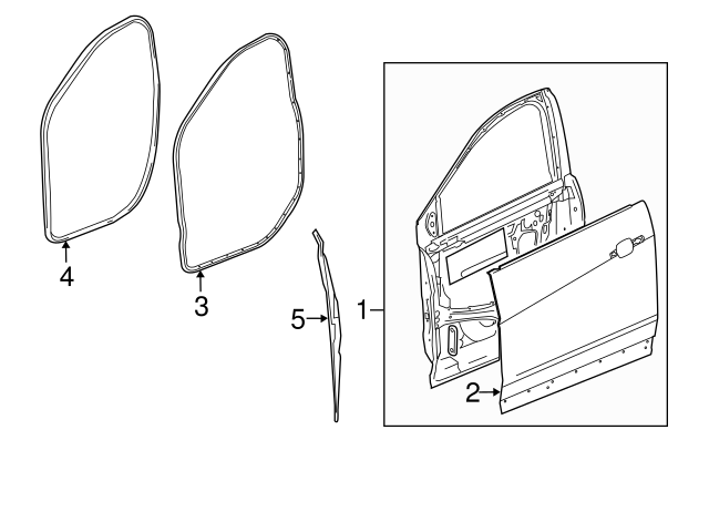 2017-2020 Cadillac XT5 Door Shell - Passenger Side (RH) 84542295 ...