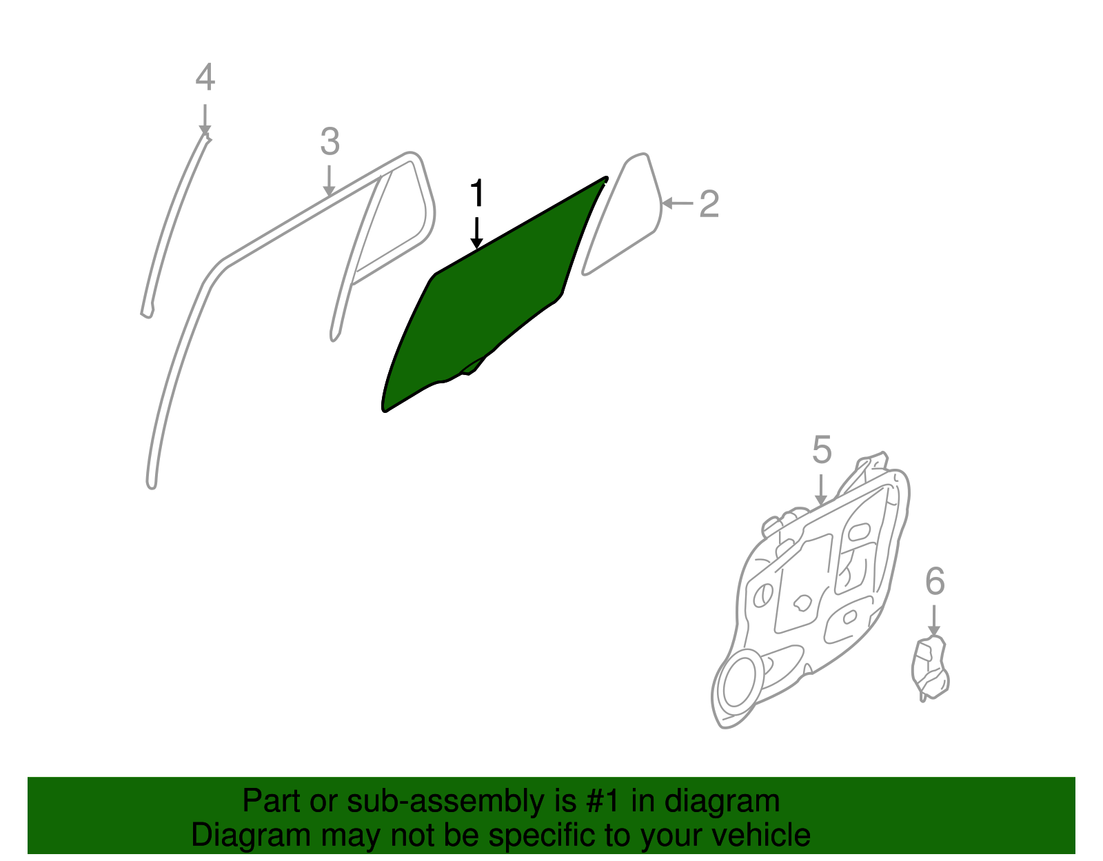 83410-0W020 - Movable Glass | World OEM Parts Hyundai