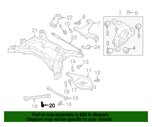 2003-2024 Nissan Radius Rod Bolt 55479-4P00A | Melloy Nissan Parts