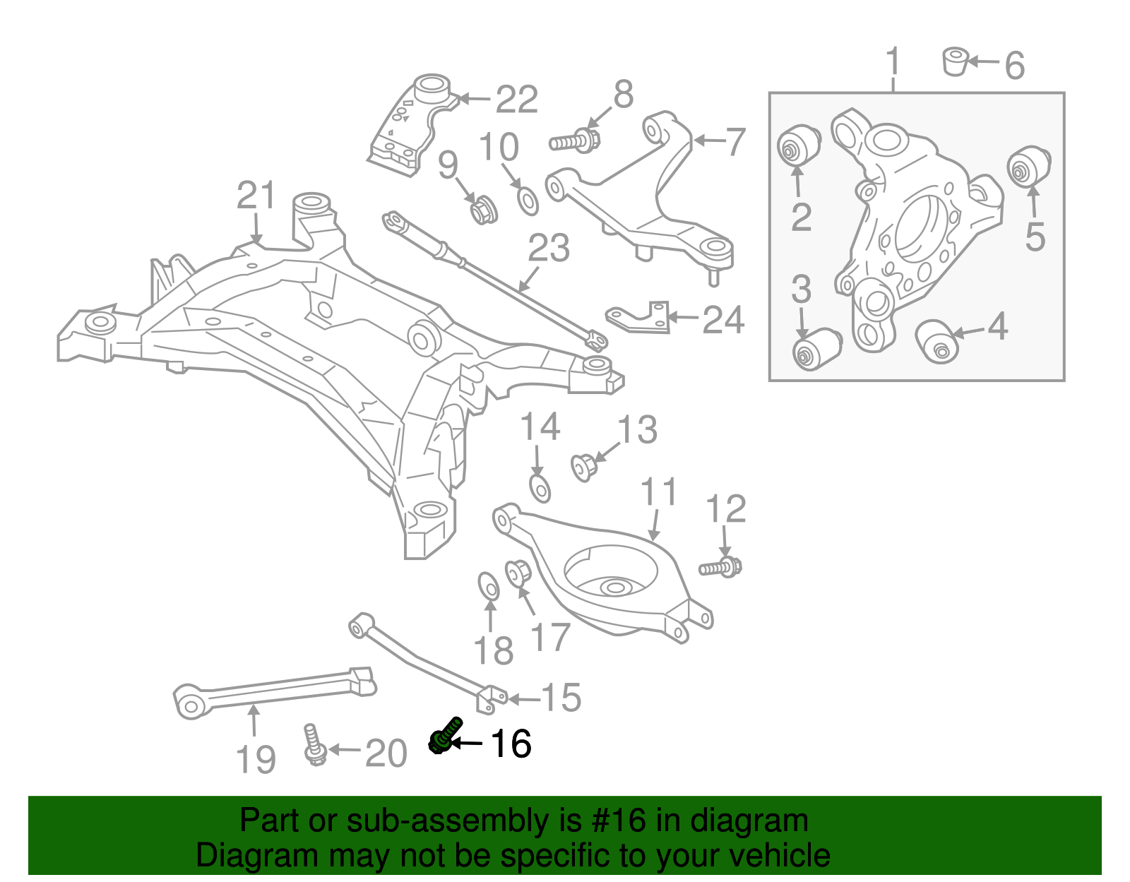 2003-2025 Nissan Lower Control Arm Bolt 55226-JA01D | Nissan Parts Plus