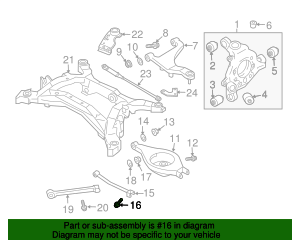 2003-2024 Nissan Lower Control Arm Bolt 55226-JA01D | Nissan Parts Store
