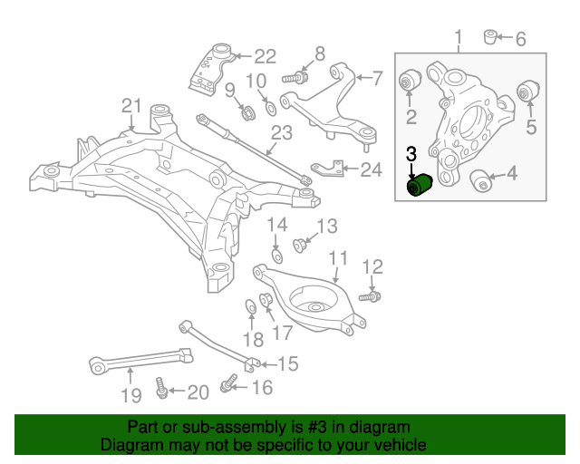 2003-2023 Nissan Bushing 55148-6SA0A | Nissan Parts Plus