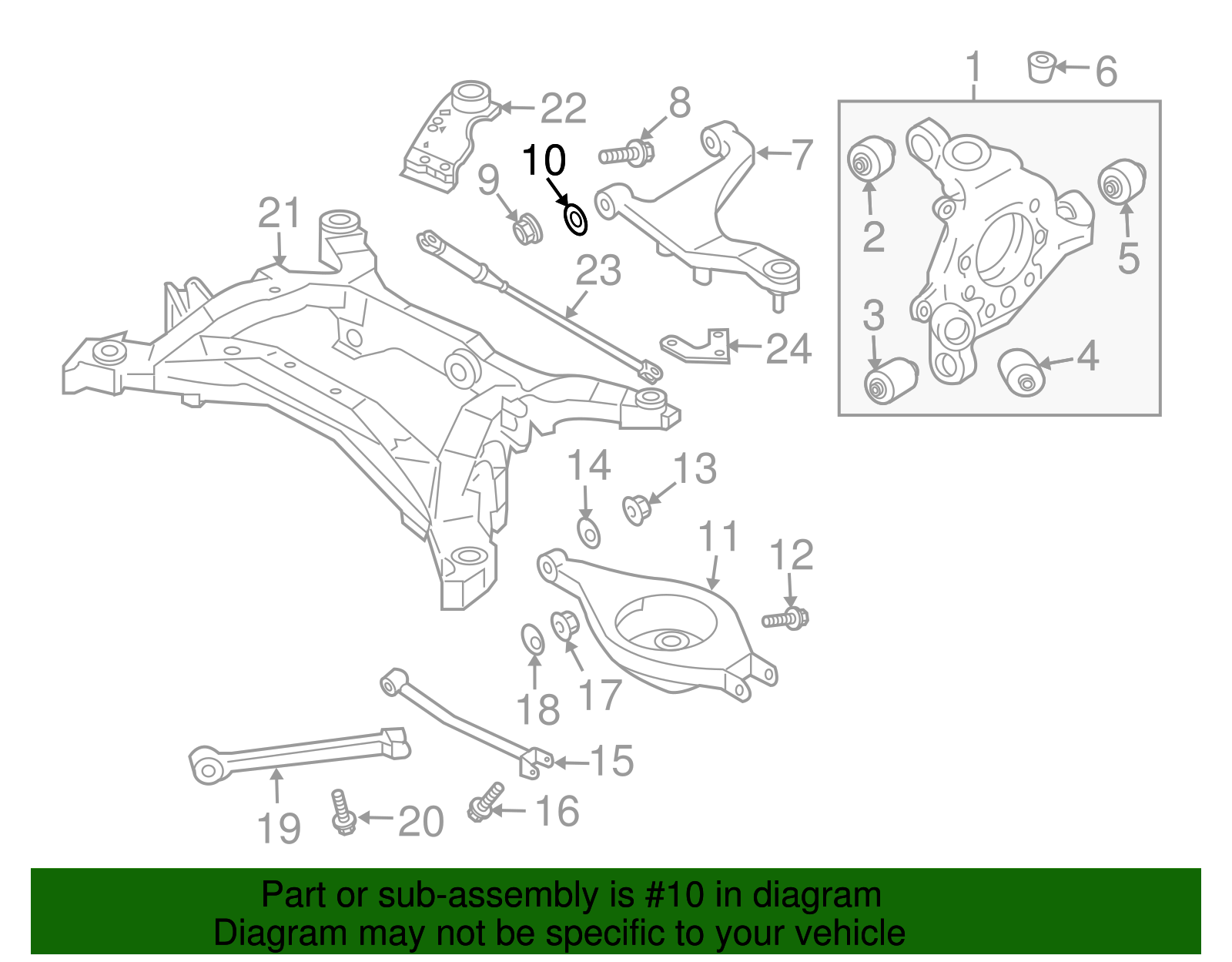 55044-1MA0A - Upper Control Arm Stopper - 2009-2025 Nissan | Nissan OEM ...